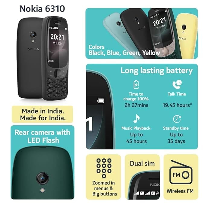 Nokia 6310 TA-1400 DS in Blue